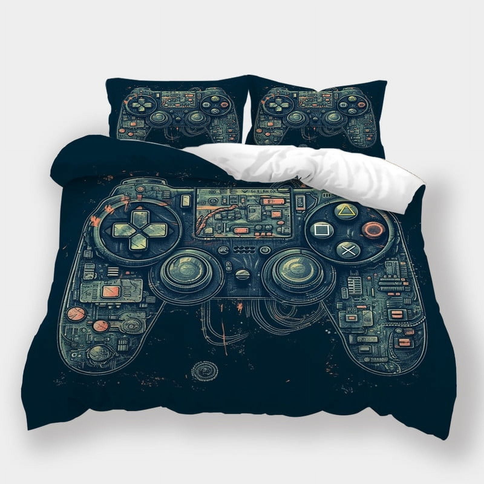 Bedding Suit Gamepad Zombie Skull Printed Duvet Cover Set Teen Adult ...