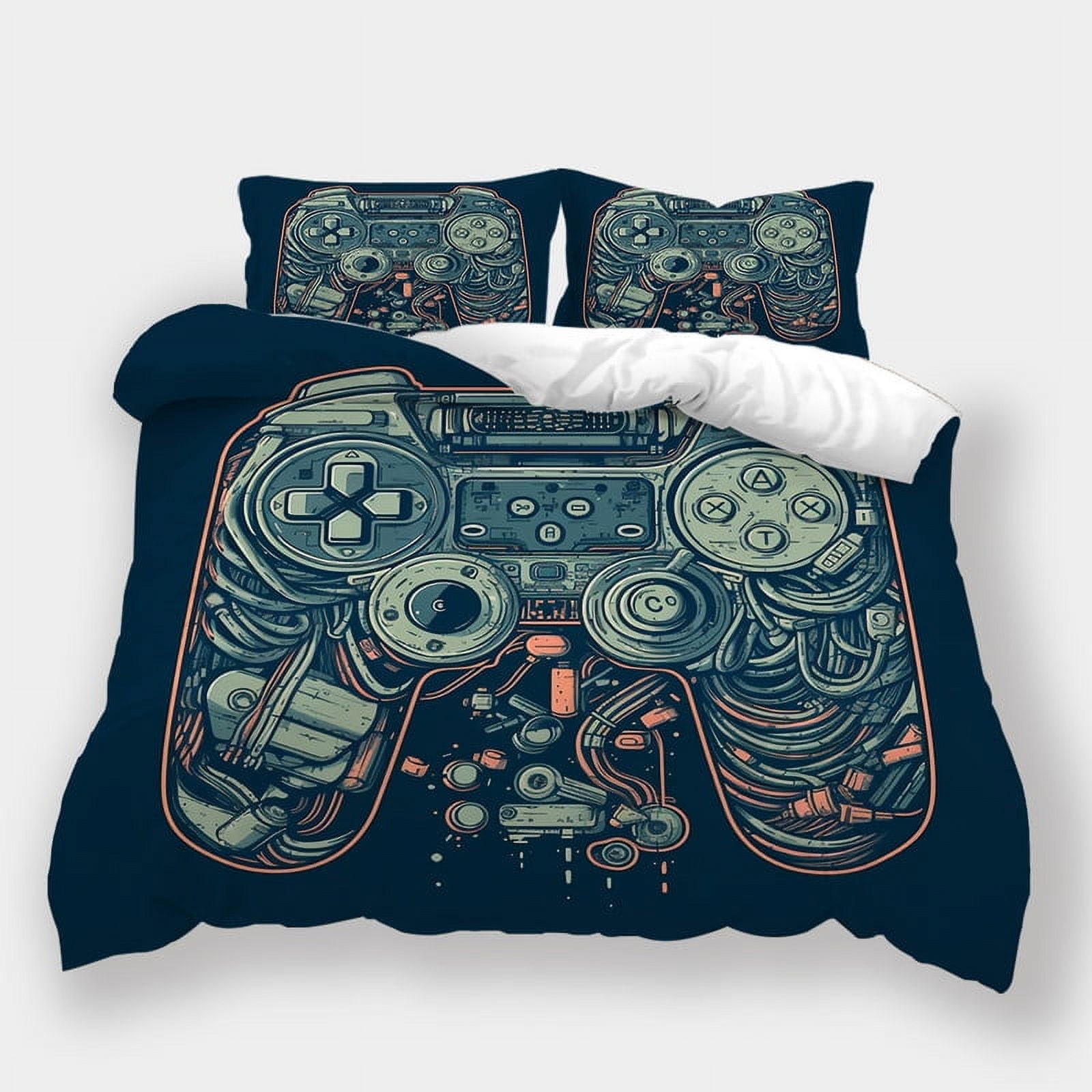 Bedding Suit Gamepad Zombie Skull Printed Duvet Cover Set Teen Adult ...