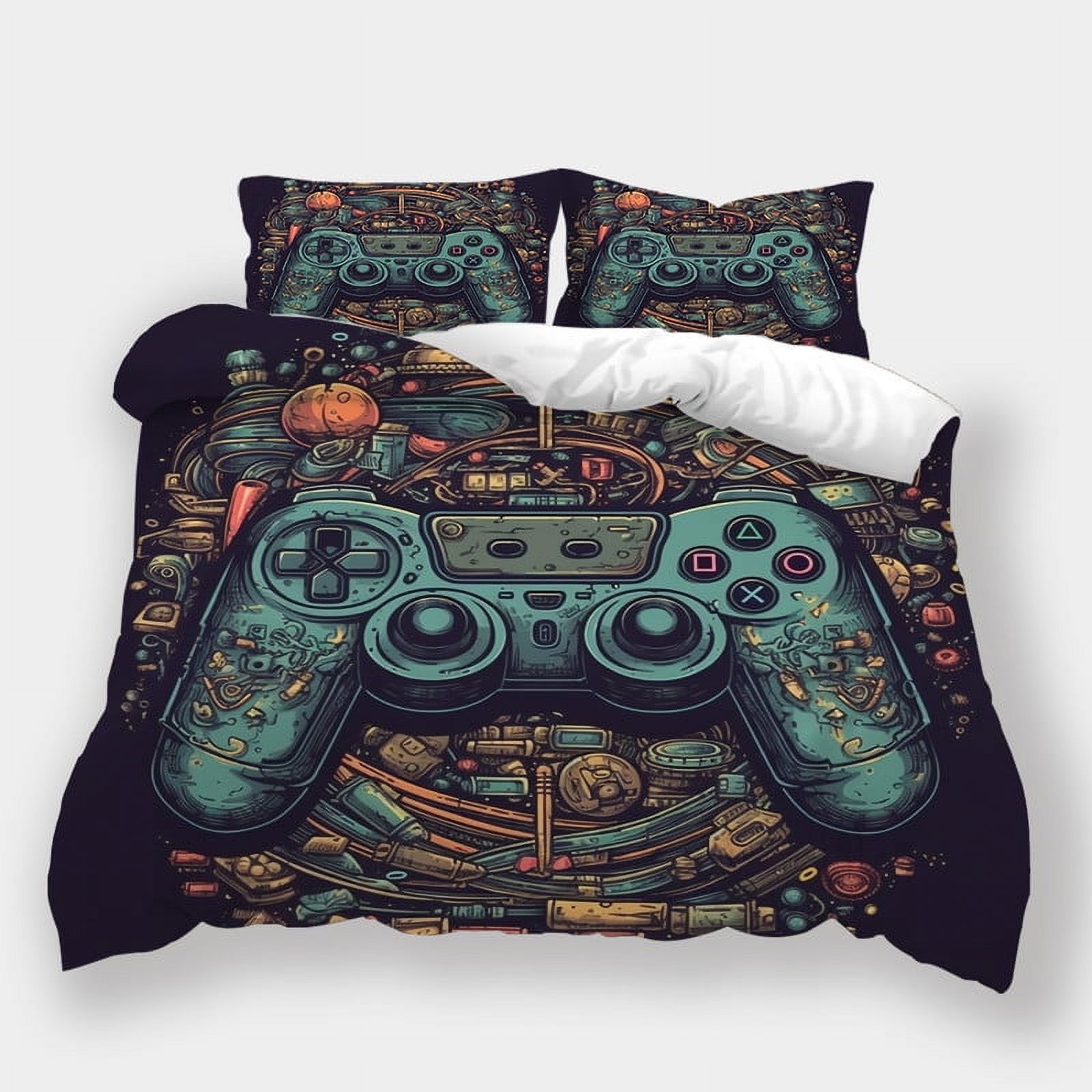 Bedding Suit Gamepad Zombie Skull Printed Duvet Cover Set Teen Adult ...