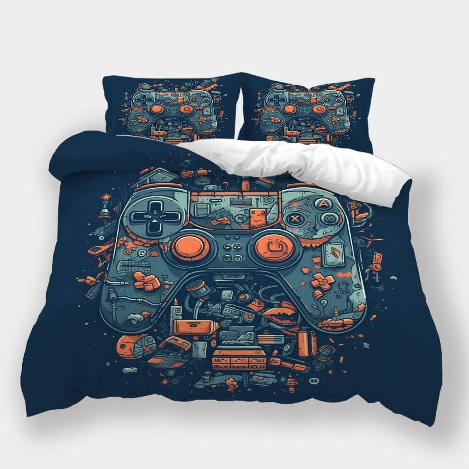 Bedding Suit Gamepad Zombie Skull Printed Duvet Cover Set Teen Adult ...