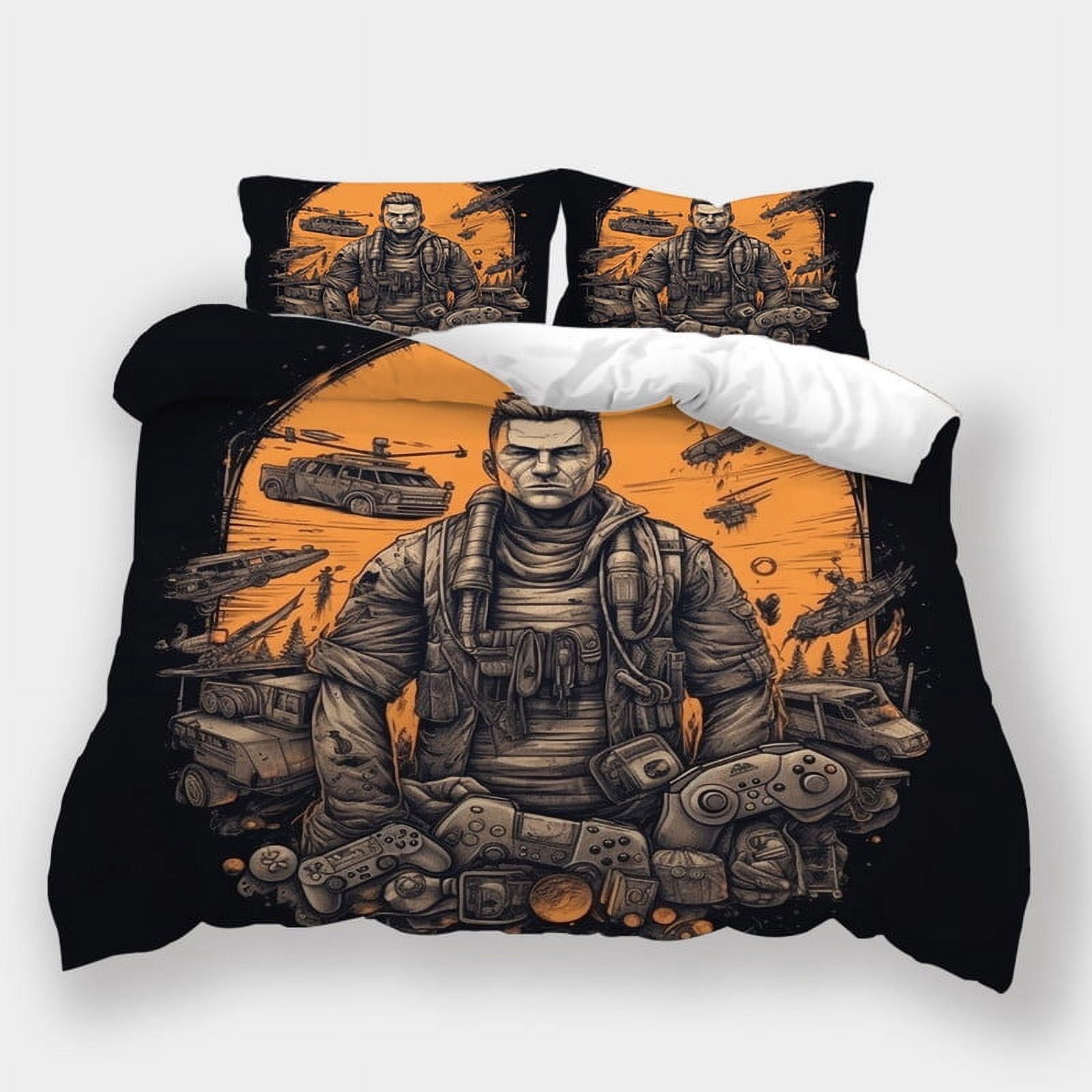 Bedding Suit Gamepad Zombie Skull Printed Duvet Cover Set Teen Adult ...