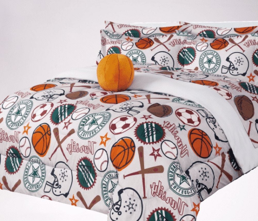 Walmart Basketball Twin Bedding Set: Comforter, Sheet Set, and Plush ...