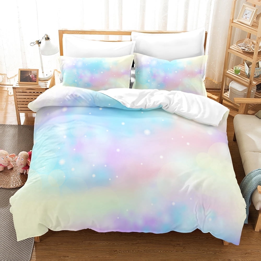 Bedding for Teens Girls Colorful Clouds Duvet Cover Kids Tie Dye ...