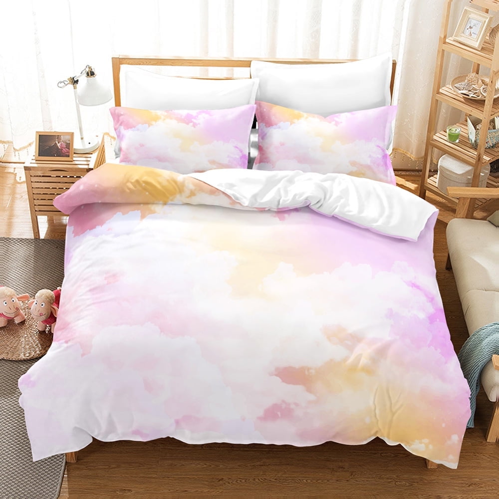 Bedding for Teens Girls Colorful Clouds Duvet Cover Kids Tie Dye ...