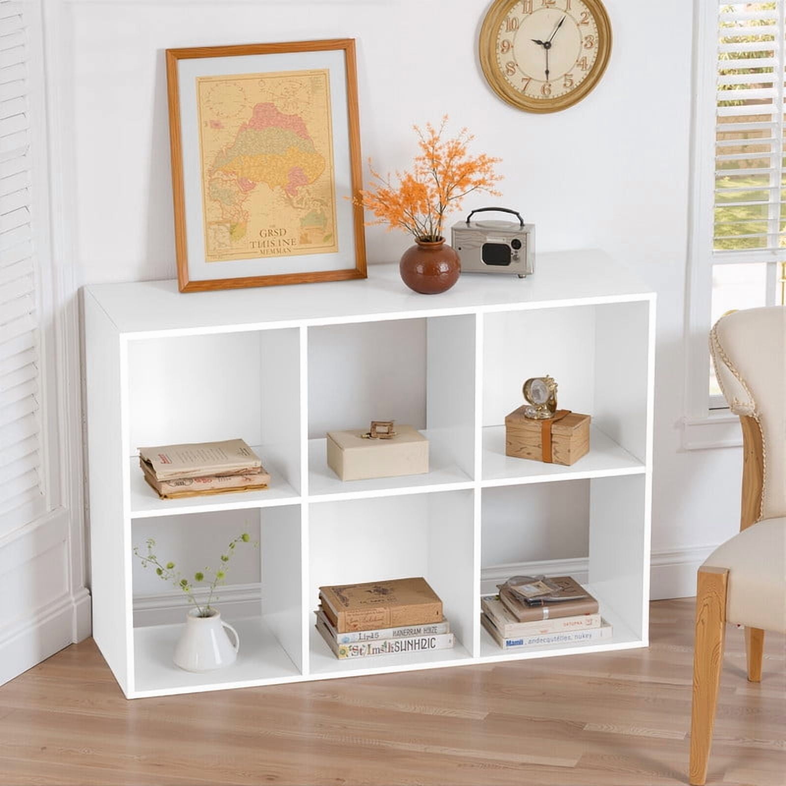 Beddle 6-Cube Storage Organizer, Open Bookshelf with Removable Back ...