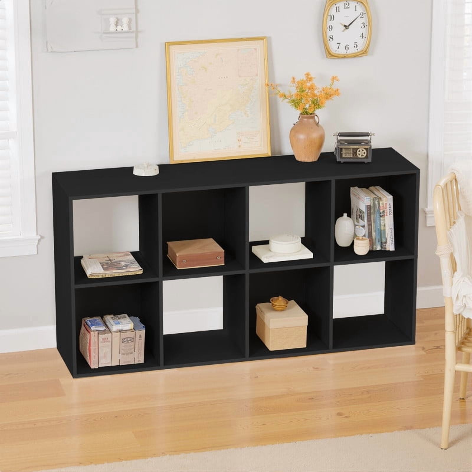 Beddle 8-Cube Storage Organizer, Open Bookshelf with Removable Back ...