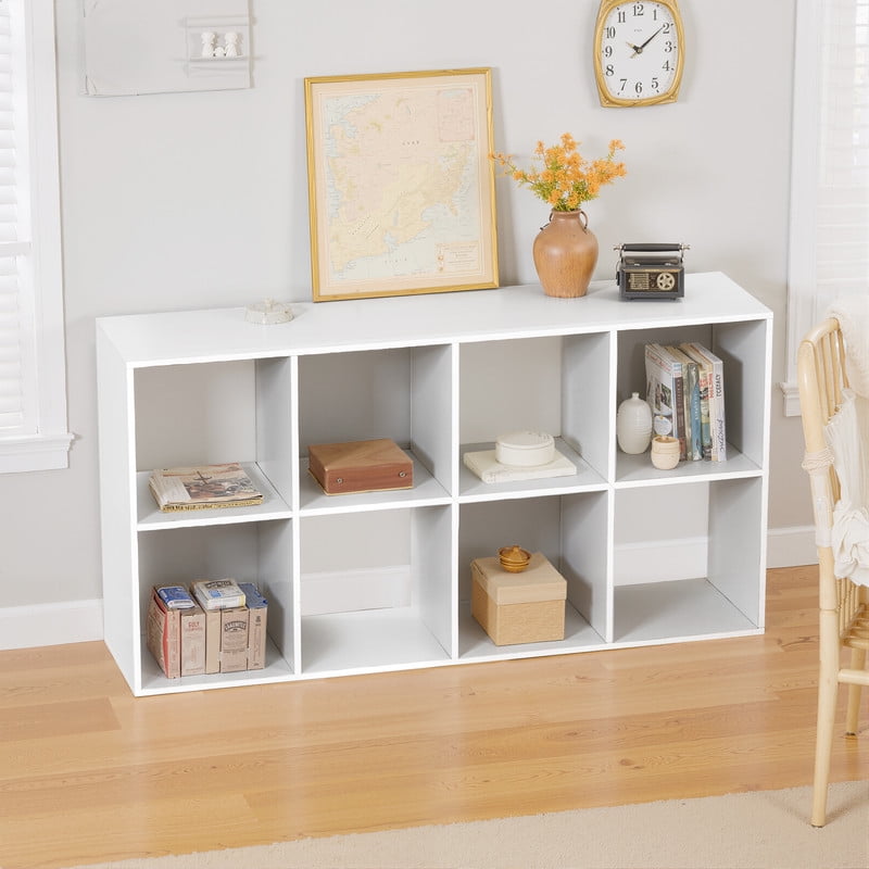 Beddle 8-Cube Storage Organizer, Open Bookshelf with Removable Back ...