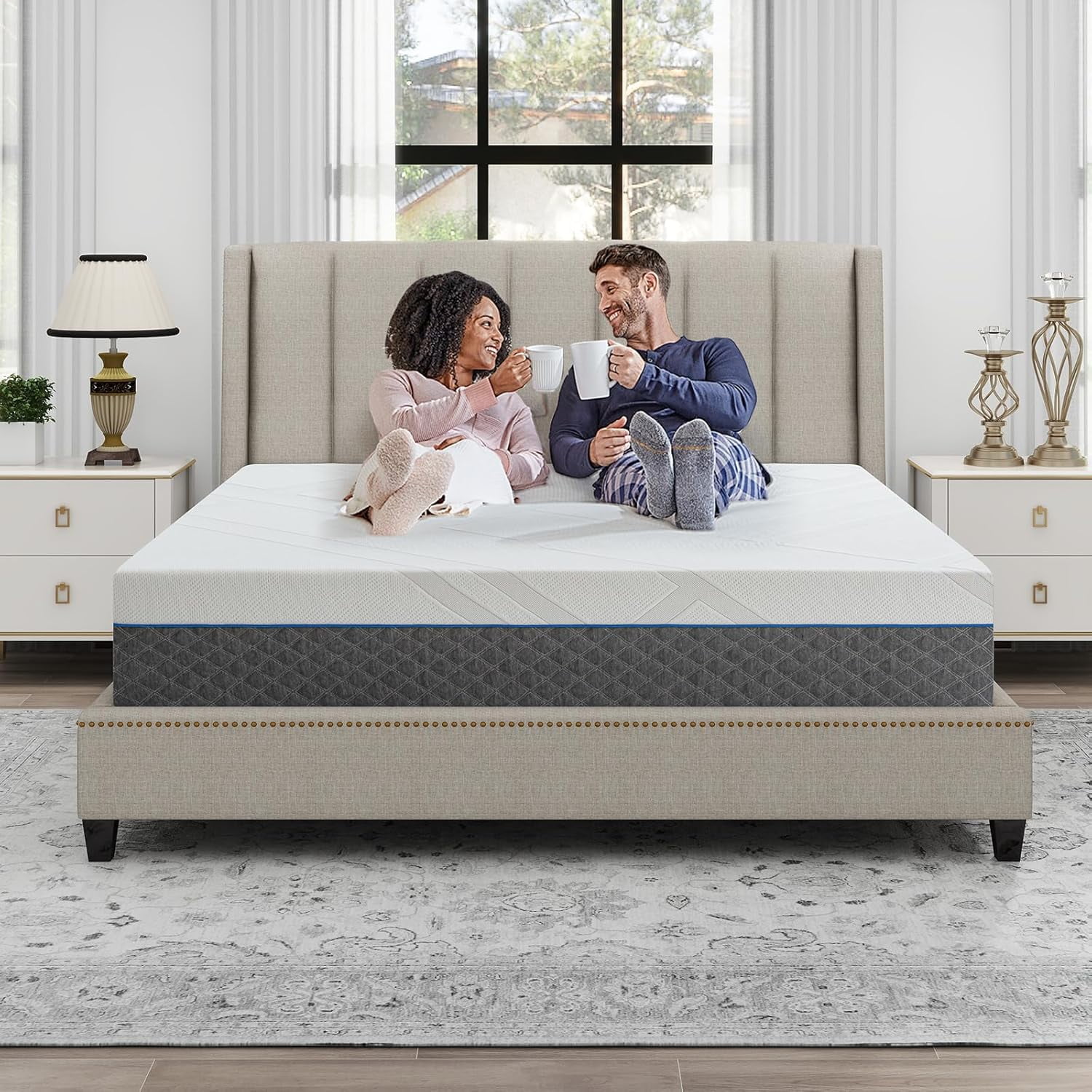Beddle King Size Memory Foam Mattress,14 inch Gel Mattress in a Box ...