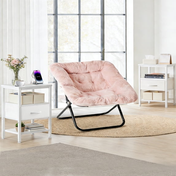 Beddle Nightstand with Charging Station, LED Bedside Table with 1 ...