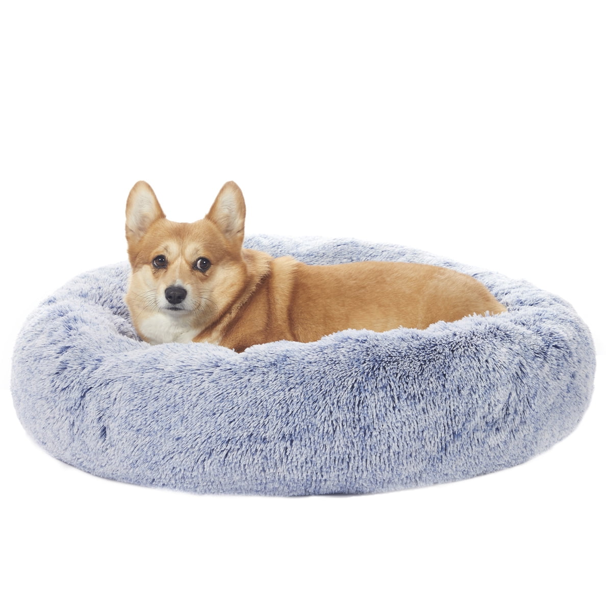 "Bedfolks Luxury Donut Dog Bed, Soft Cozy Plush Fur, Snuggle Cuddle, 30 ...