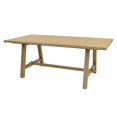 "Bedford 79"" Rectangle Dining Table with 'A' Base in Brushed Smoke" - Walmart.com
