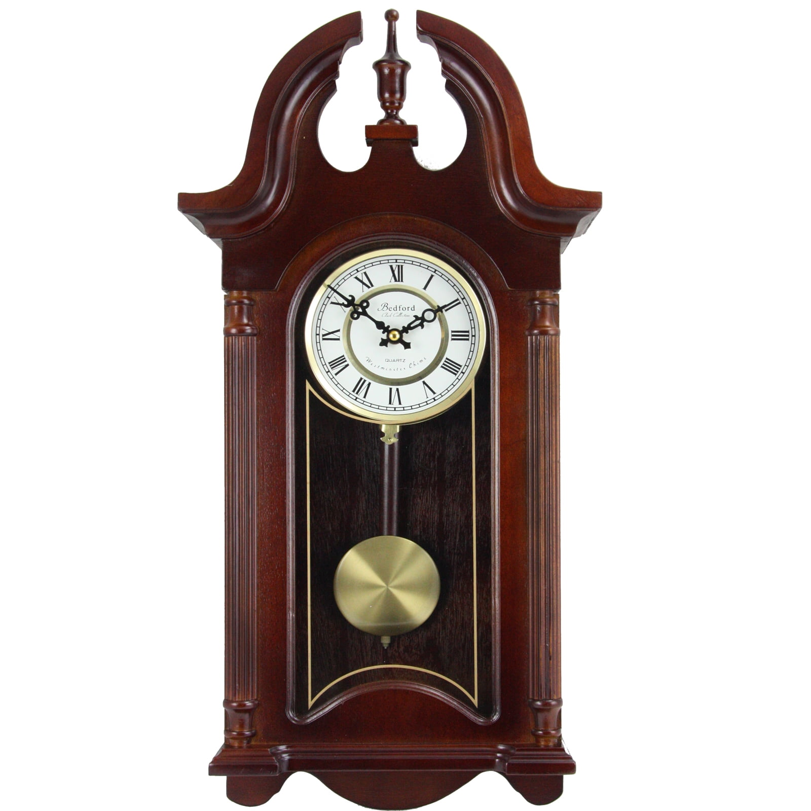 Bedford Clock Collection 26.5" Colonial Mahogany Cherry Oak Finish ...