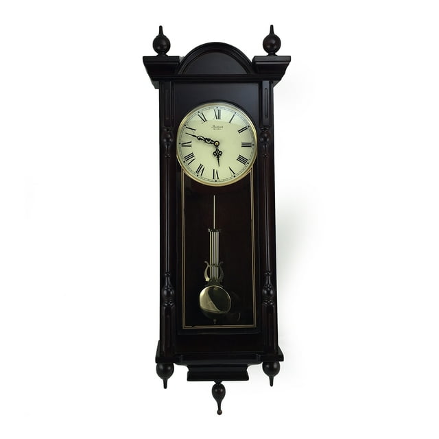 Bedford Clock Collection Grand 31" Antique Mahogany Cherry Oak Chiming ...