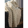 Bedford Cottage Rose Petal Faux Fur Polyester Throw Color: Beige ...