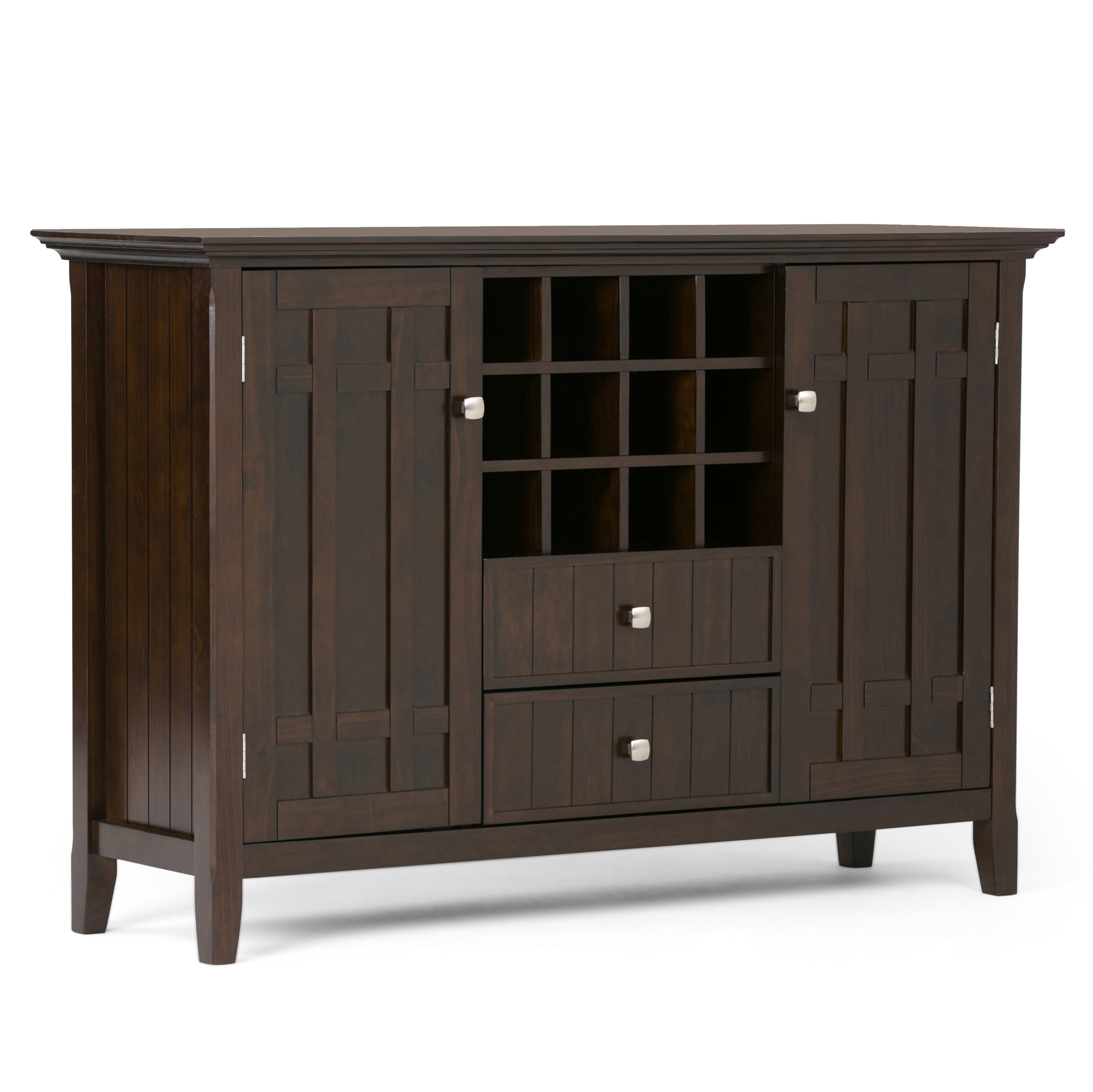 Bedford - Sideboard Buffet and Wine Rack - Dark Tobacco Brown - Walmart.com