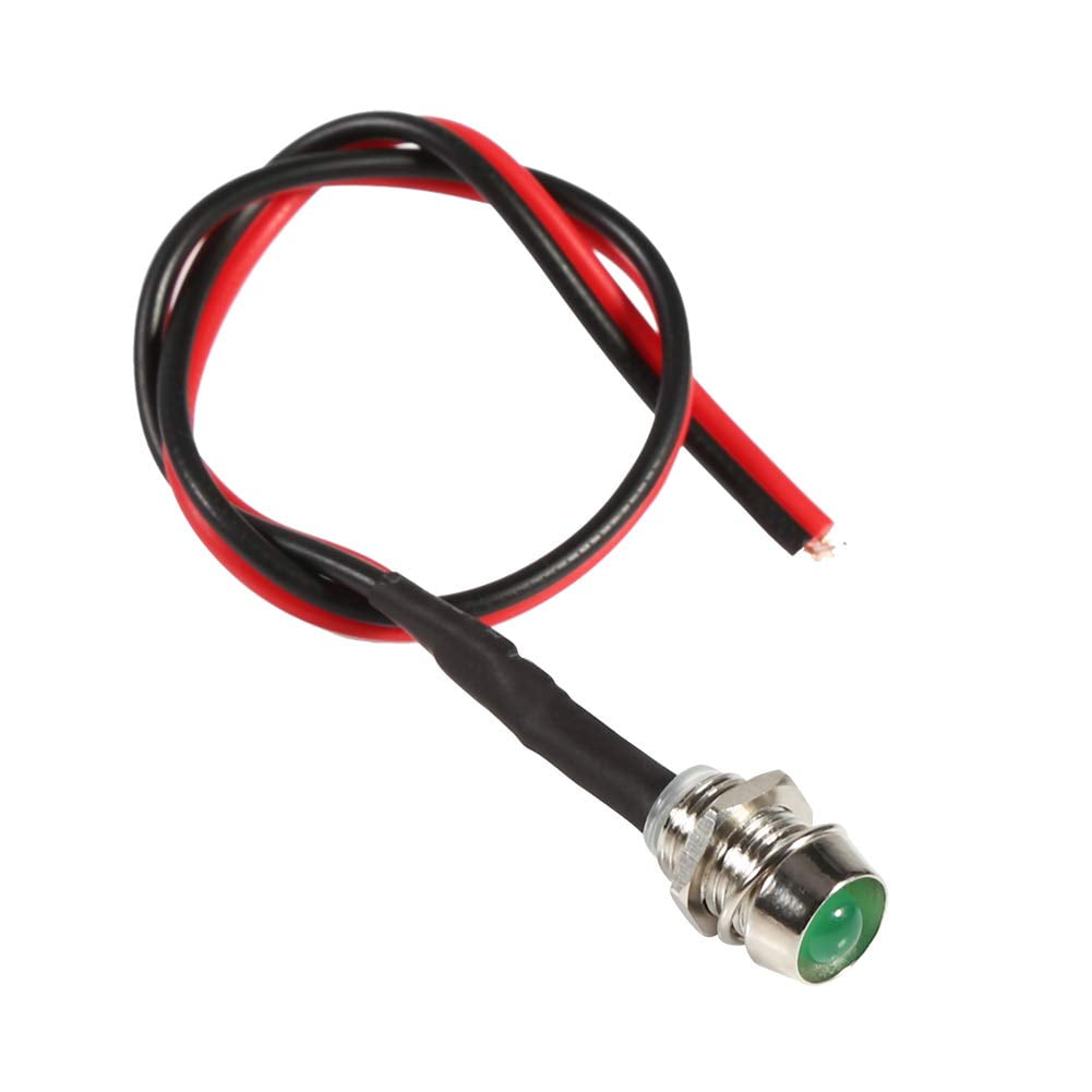 Bediffer 4 Pcs 12v 8mm Indicator Lamp LED Panel Pilot Dash Warning ...