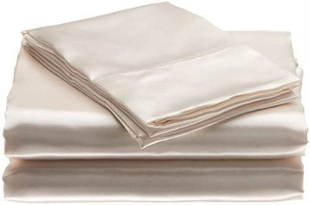 Bedify Bedding 100% Pure Silk Satin Sheet Set 7pcs, Silk Fitted Sheet ...