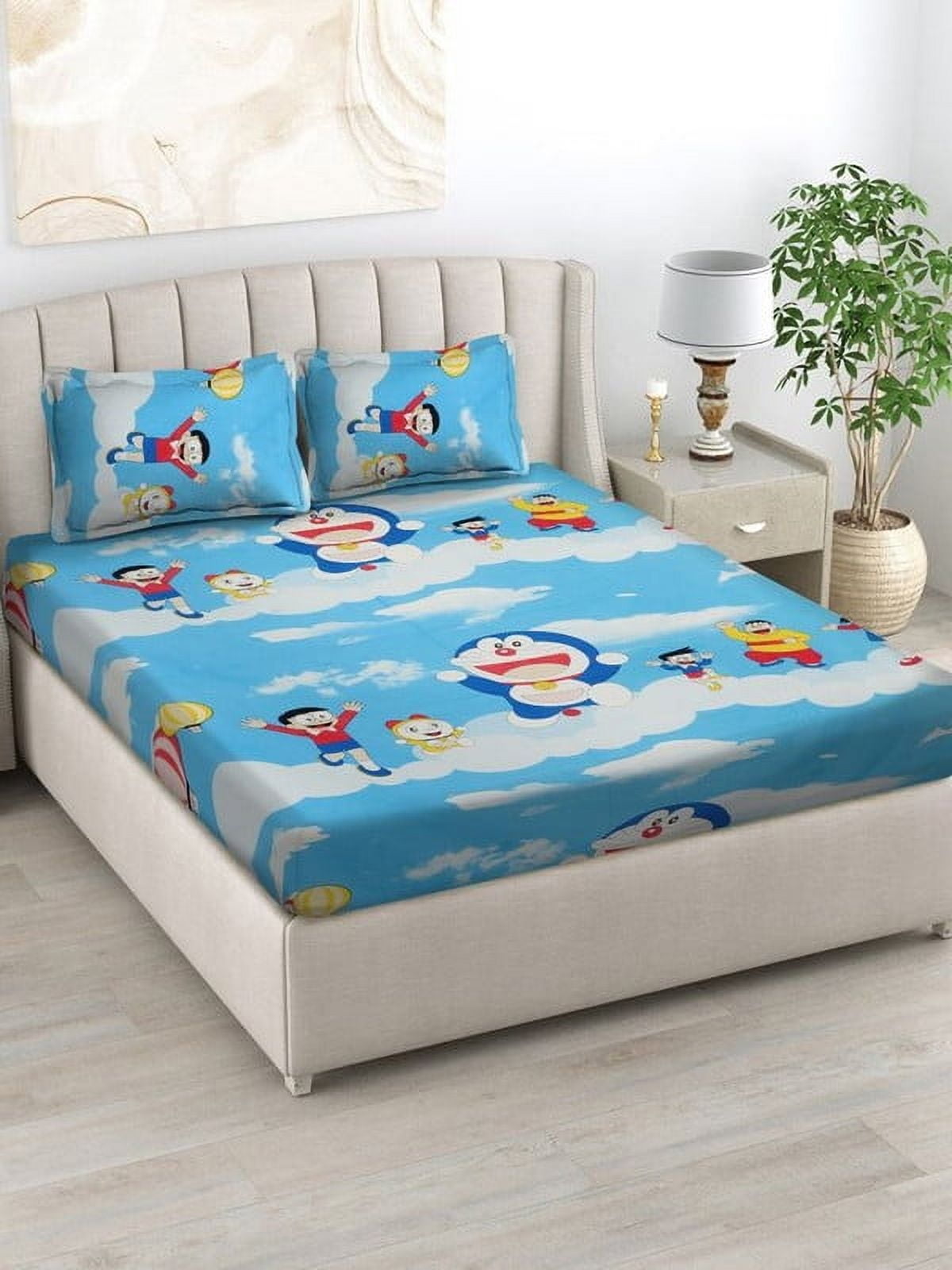 Bedilco Microfiber Soft Cotton 3-Piece King Bed Sheet Set, 240 Thread ...