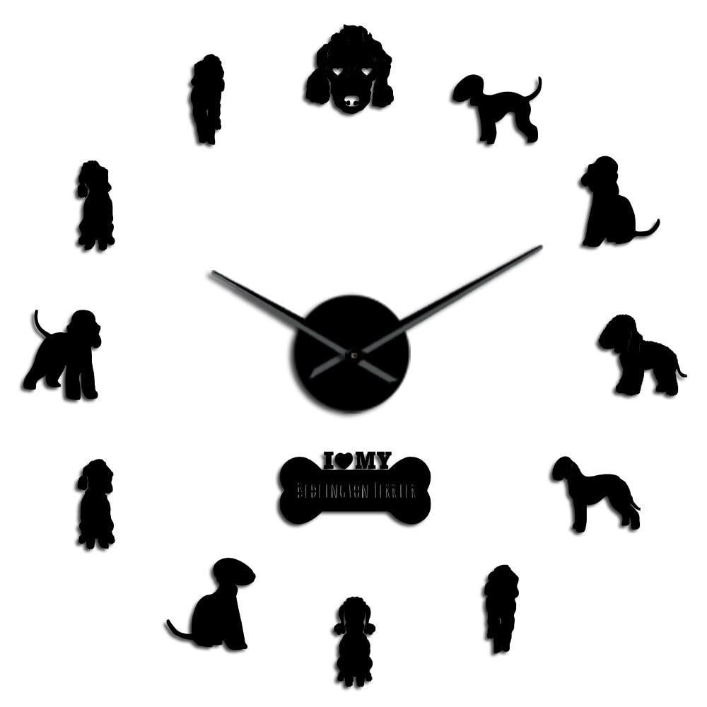 Bedlington Terrier Dog Breed Large DIY Wall Clock Puppy Pet Store Decor ...