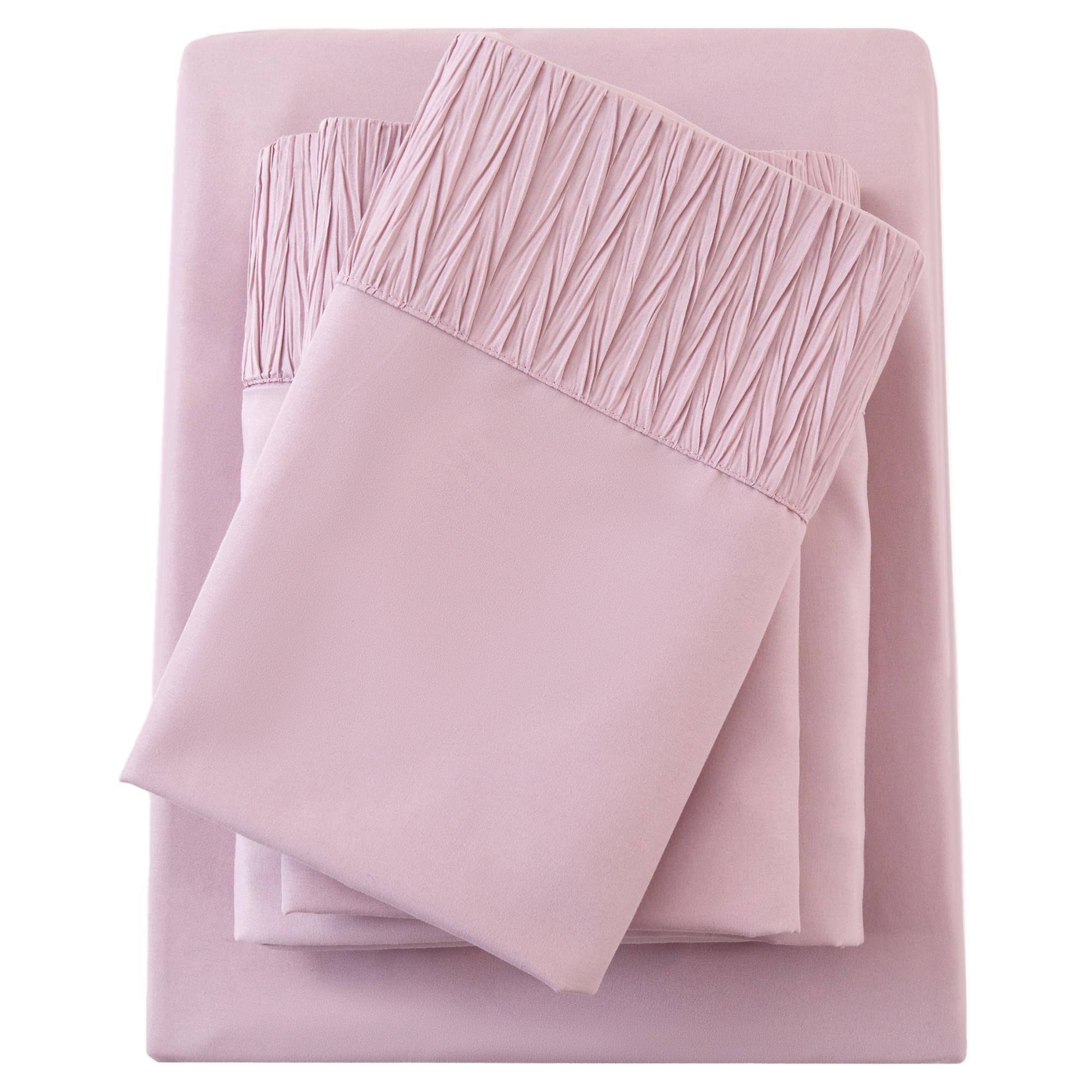 Bedmoon Soft Microfiber Adult Bed Sheet Set with Deep Pocket,4 Piece ...