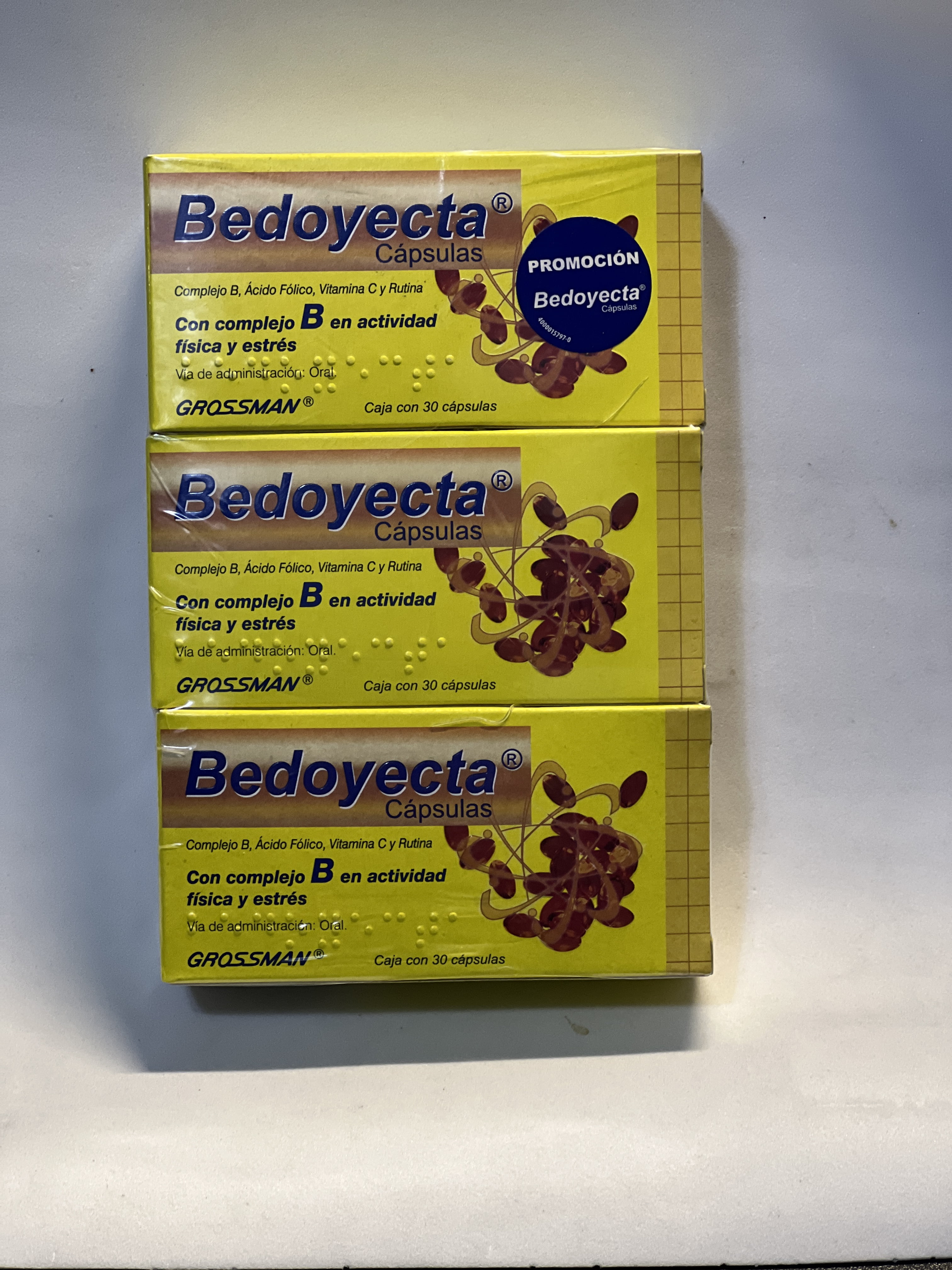 Bedoyecta Active Multivitamins, B Complex Recharge, 90 Capsules (Pack ...