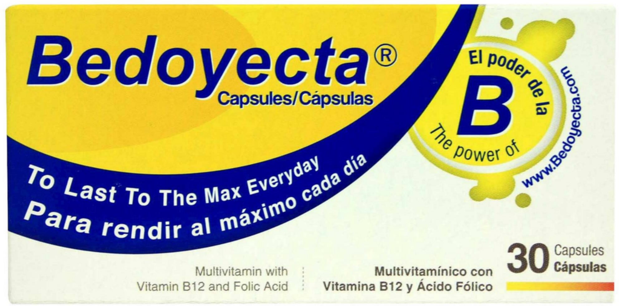 Bedoyecta Active Wellness Multivitamin Supplement Capsules, 30 Count ...