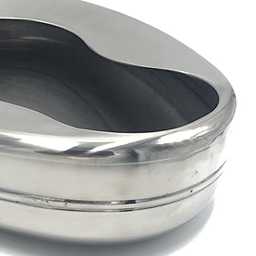 Bedpan, Stainless Steel Bed Pans Ergonomic Portable Bed Pans for Adults ...