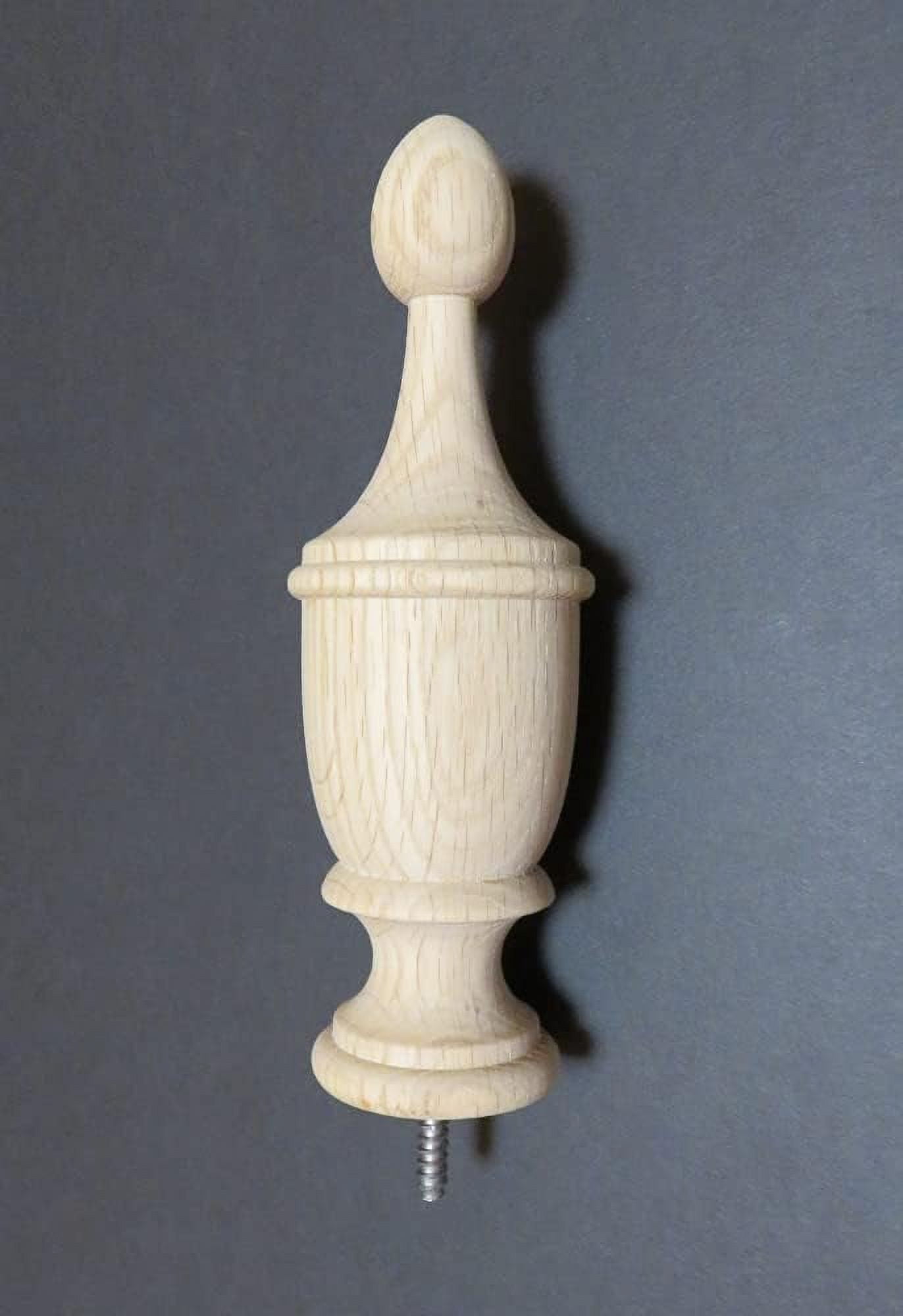 Bedpost Finial. 7 3/8H, 2 1/4W, 1 3/4Base. Choice: Oak Maple Cherry ...