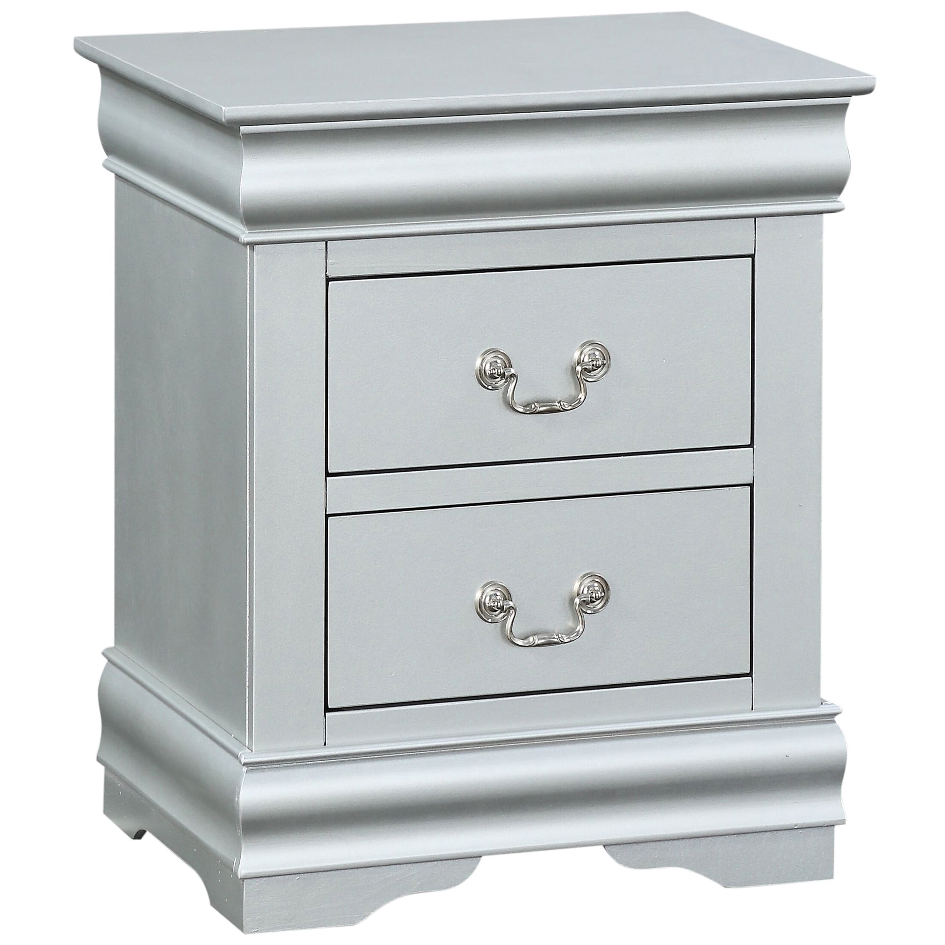 Bedroom 2 Nightstand Platinum - Solid Wood, Trendsetting Style ...