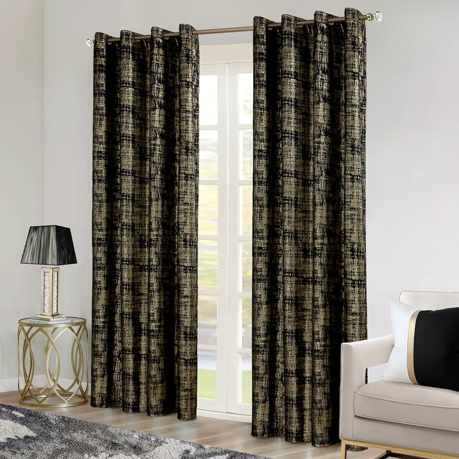 Bedroom 2 Panels Set Heavy Velvet Weather Thermal Insulated Heat Sun ...