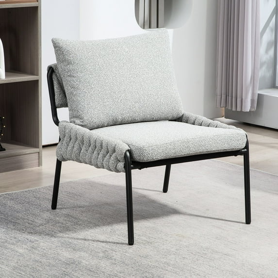 Bedroom Accent Chair / Braided Upholstery, Foam Filled, Contemporary ...