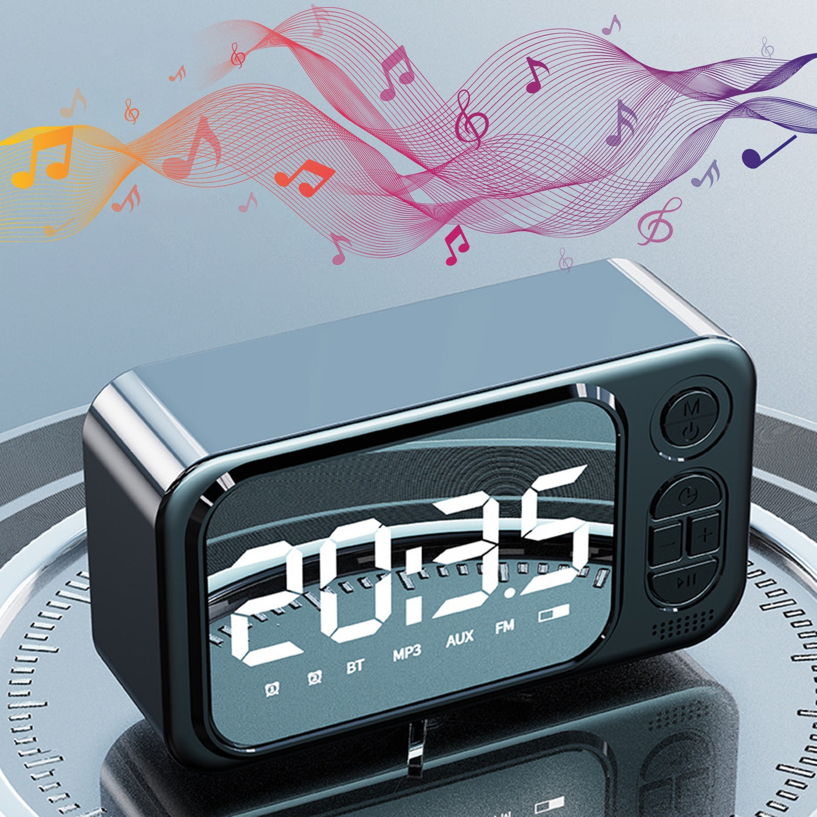 Bedroom Alarm Clocks Qwtwty Digital Alarm Clock Mirror Surface ...