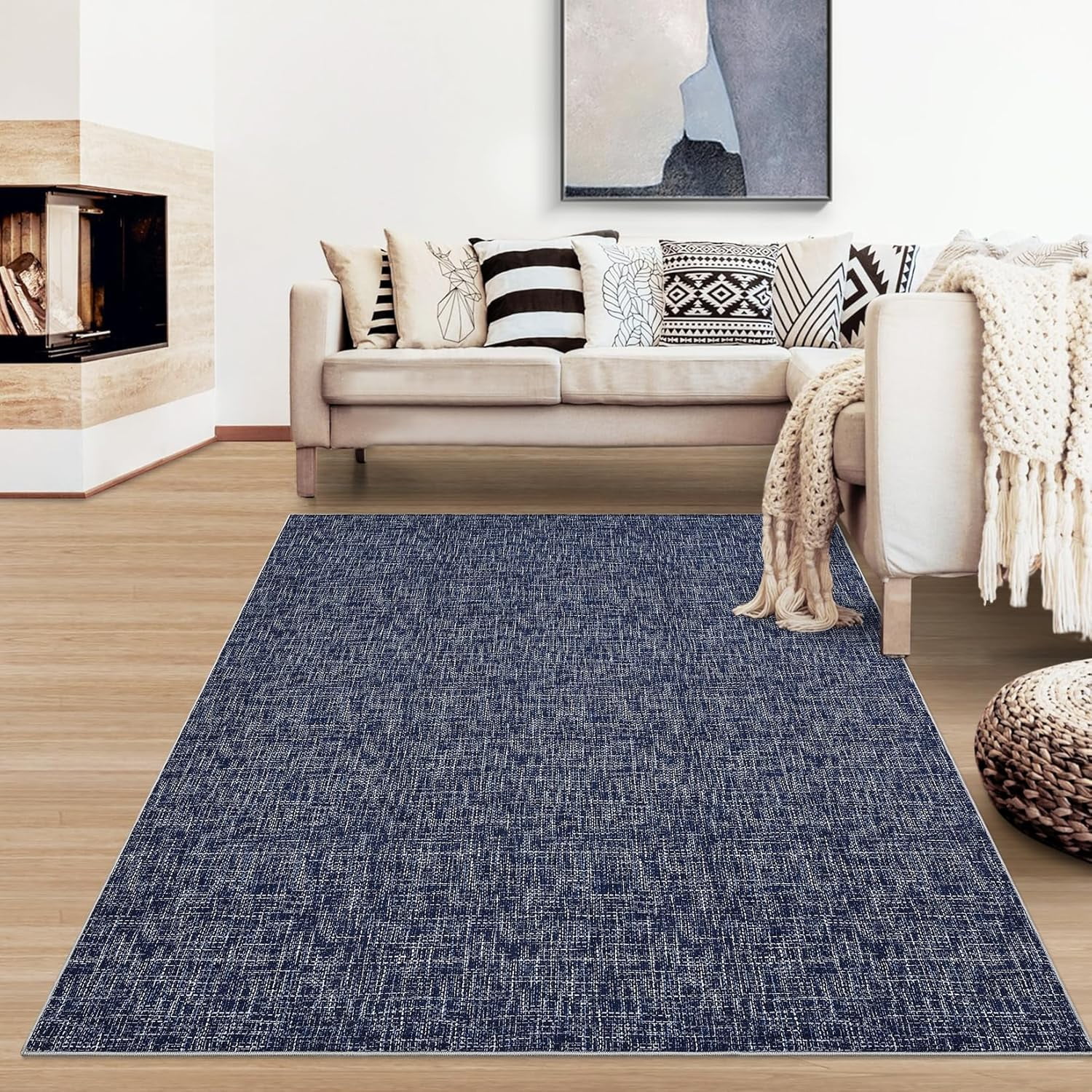Bedroom Area Rug 4x6 Modern Abstract Area Rug Stain Resistant Small ...