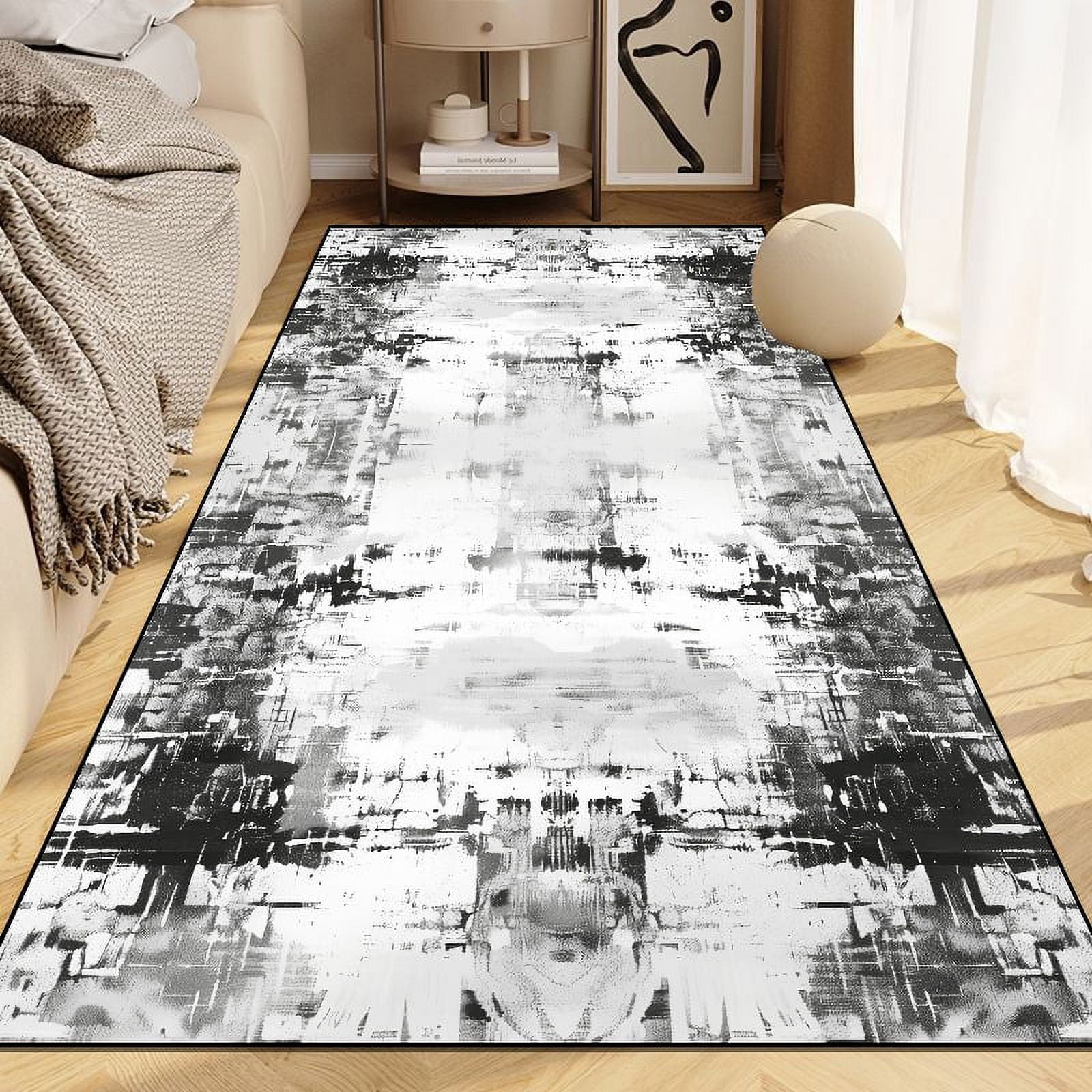 Bedroom Bedside Soft Carpet Modern Abstract ration Rug Living Room ...