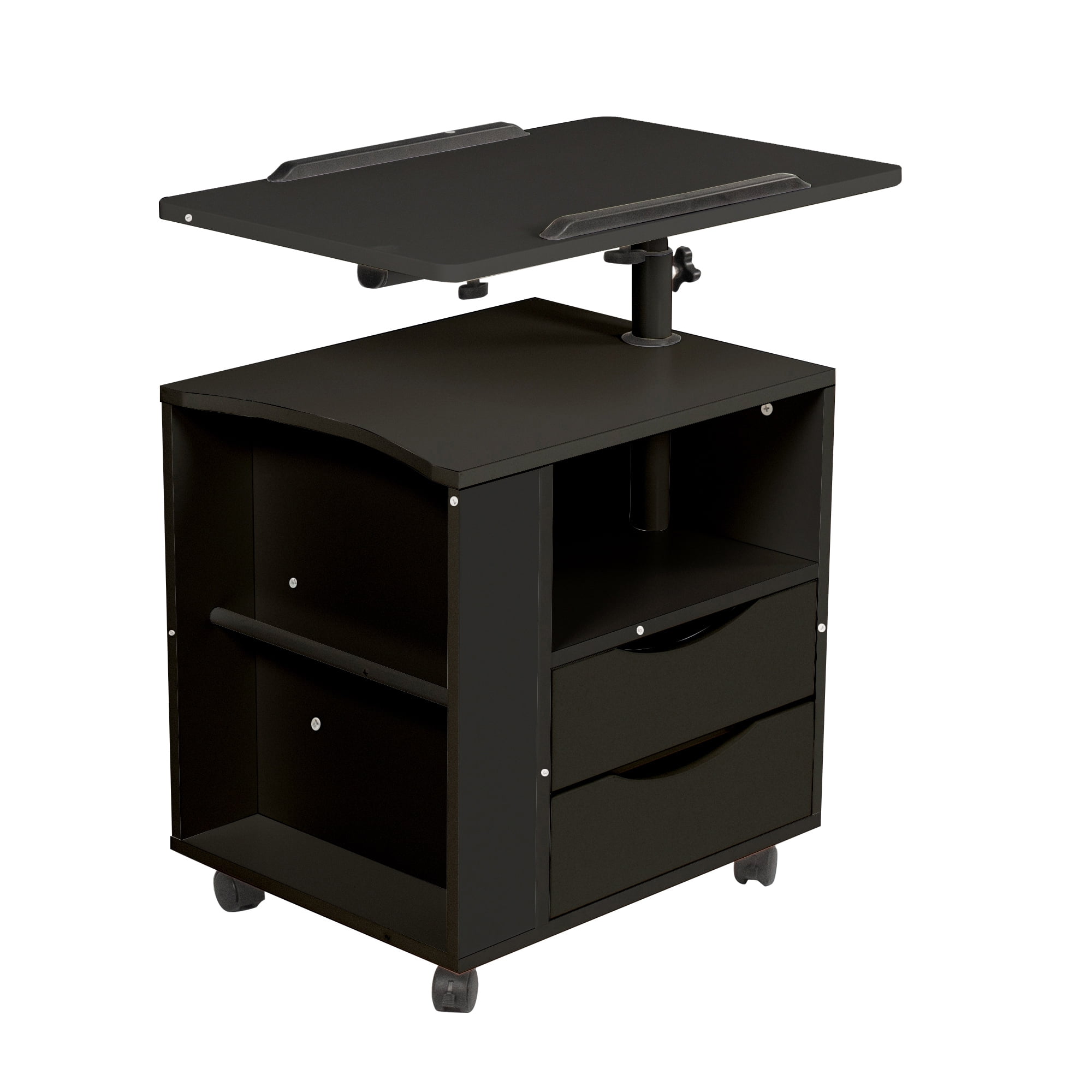 Bedroom Bedside Tables Side Tables With Open Shelves Rotating Top 2 ...