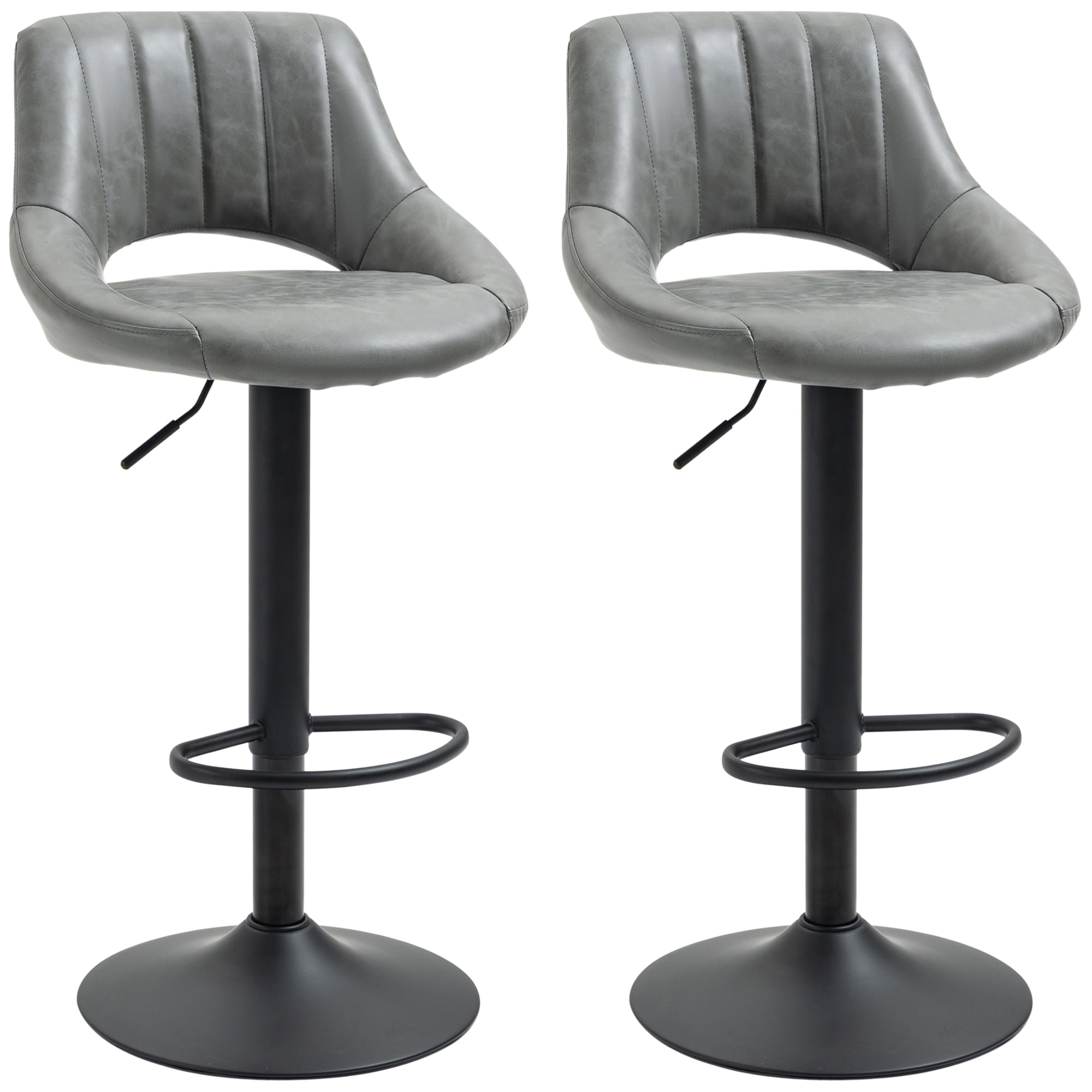 Bedroom Bench Bar Stools Set of 2, Swivel Bar Height Barstools Chairs ...