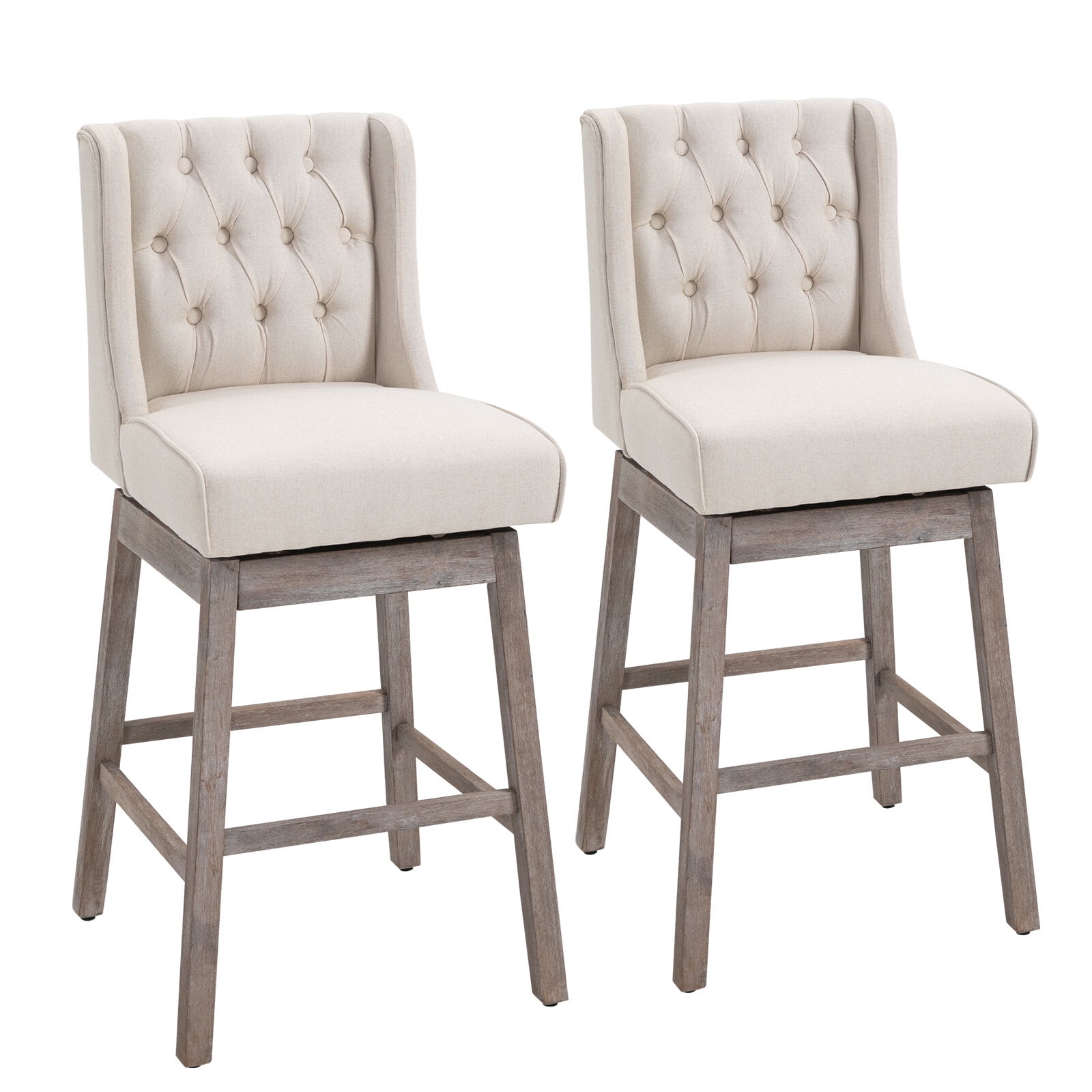 Bedroom Benches Bar Height Bar Stools Set of 2, 180 Degree Swivel ...