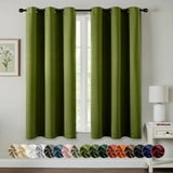 Bedroom Blackout Curtains Thermal Insulated Room Darkening Drapes for ...