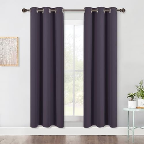 Bedroom Blackout Draperies Panels, 2 Panels, 42 x 72 Inch, Greyish ...