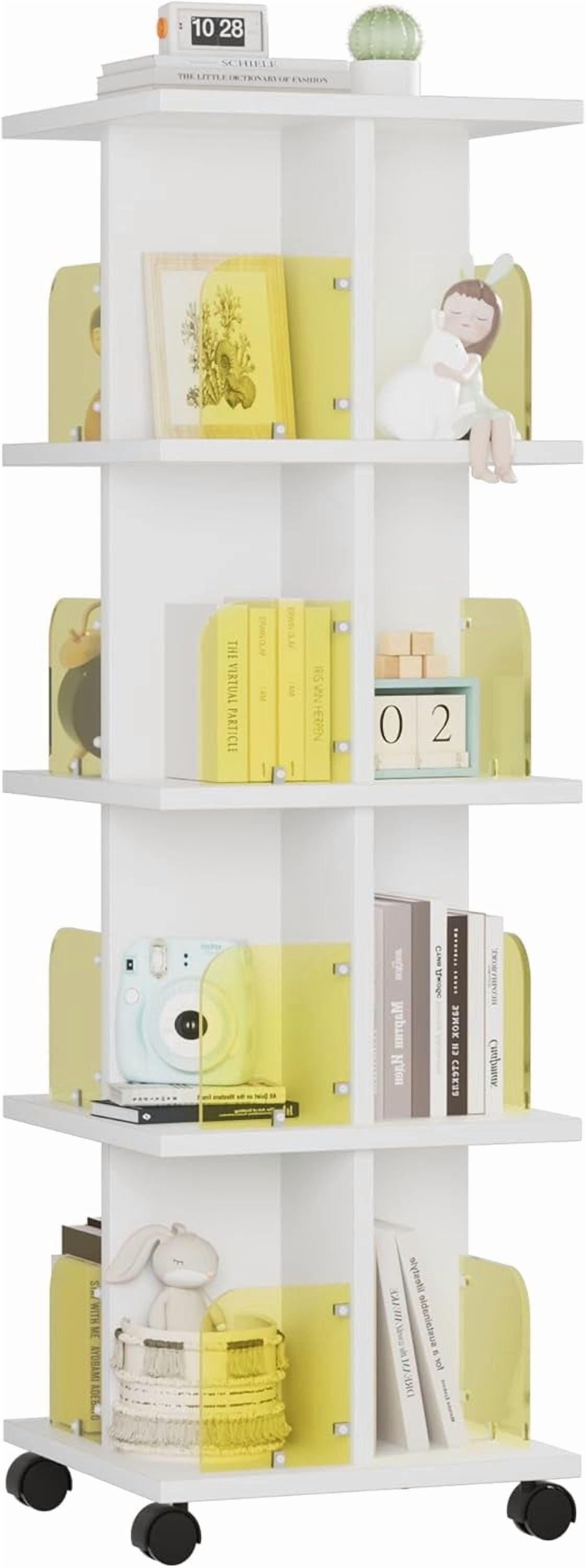 Bedroom - Book Storage with Acrylic Windows - White - Wood Narrow Book ...