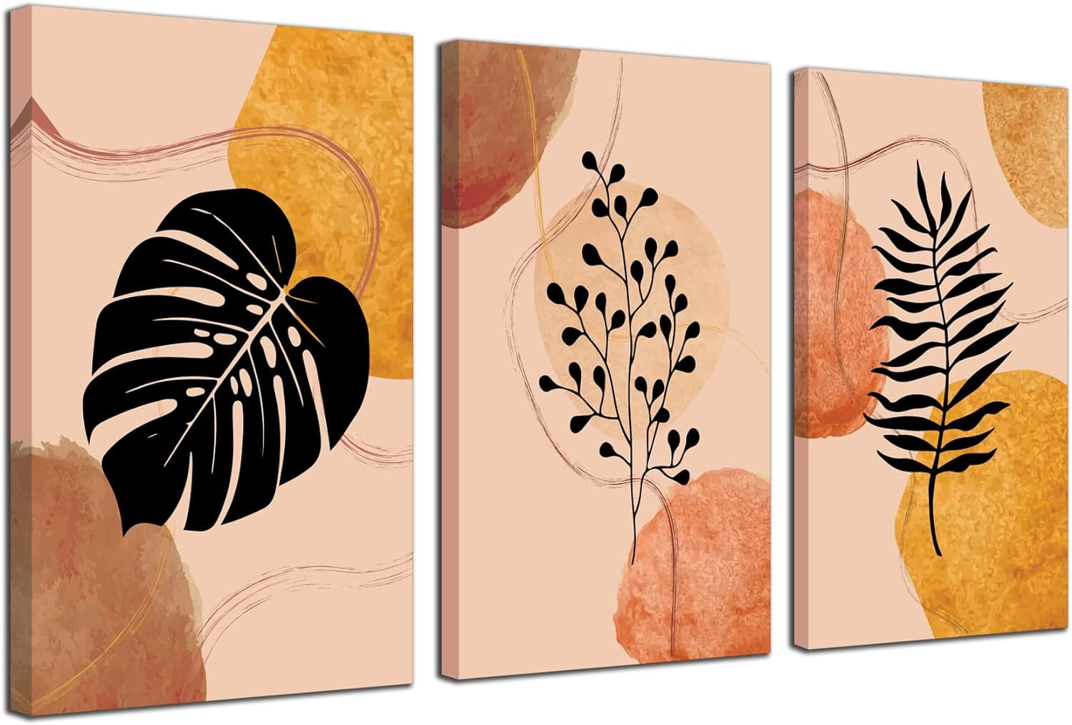 Bedroom Canvas Wall Art Minimalist Boho Pictures Mid Century Modern ...