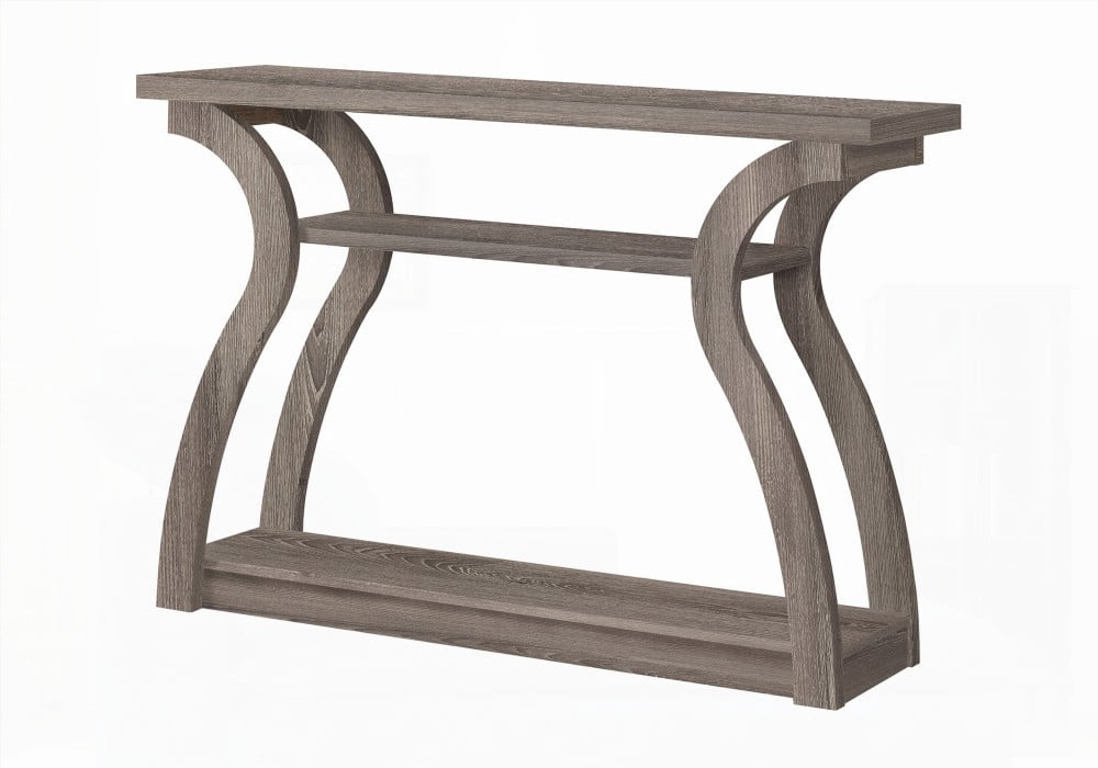 Bedroom Console Table, Brown Laminate, Contemporary, Modern, Thick ...