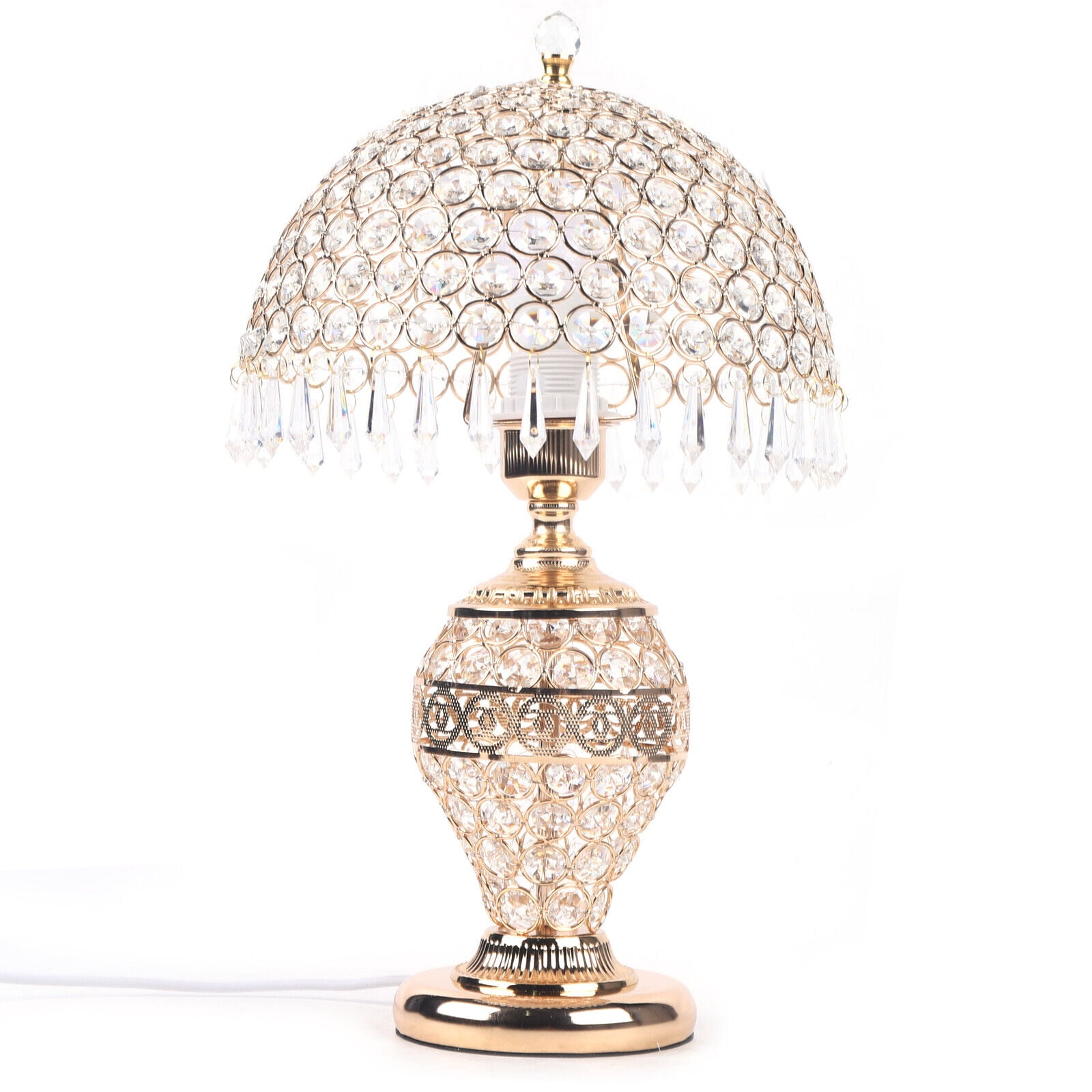 Bedroom Crystal Table Lamp Bedside Nightstand Desk Living Room Reading ...