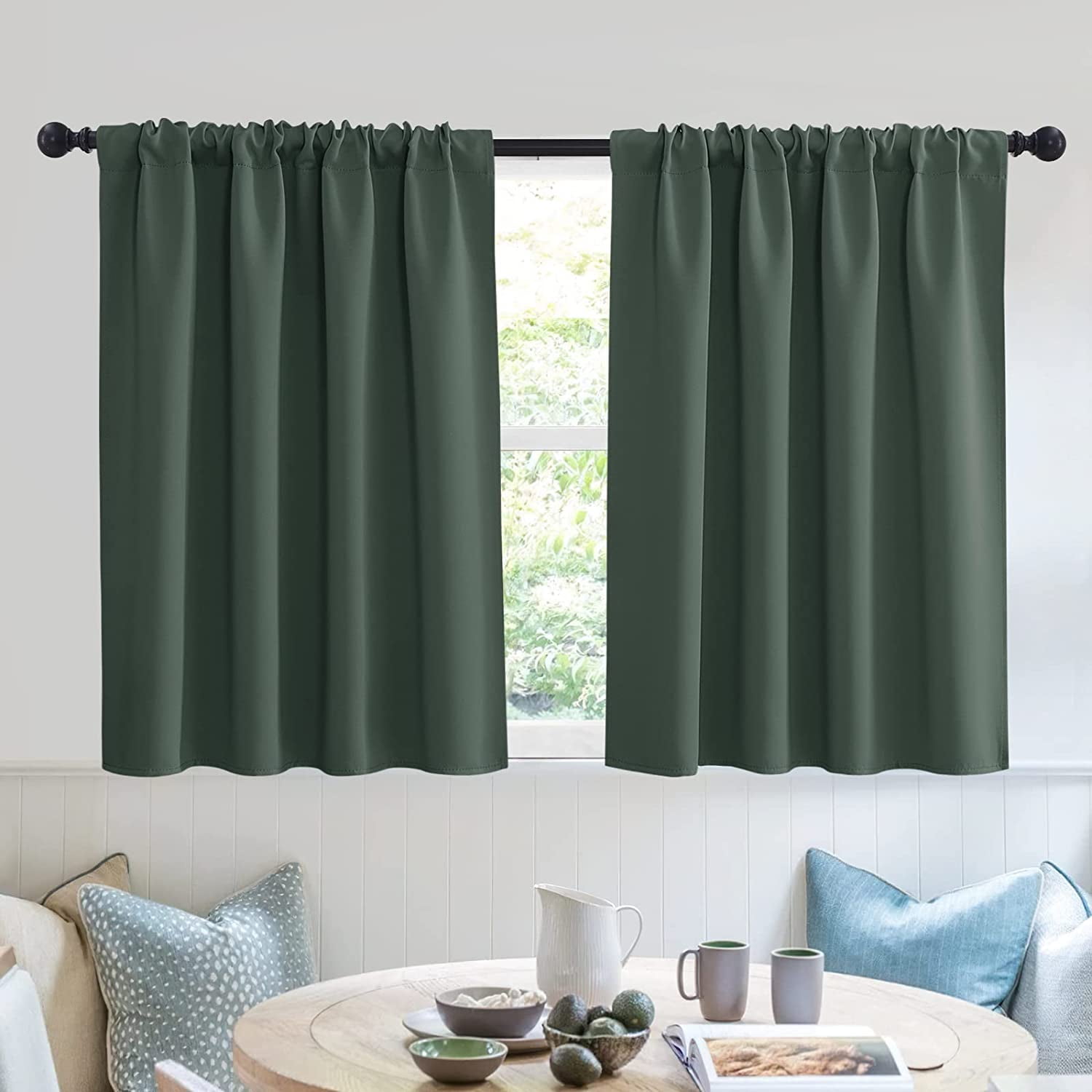 Bedroom Curtains Short - Blackout Privacy Energy Saving Curtains for RV ...