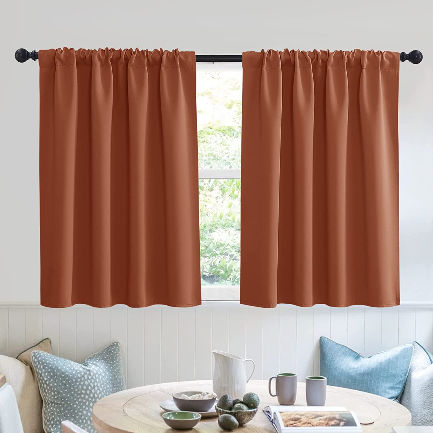 Bedroom Curtains Short - Blackout Privacy Energy Saving Curtains for RV ...