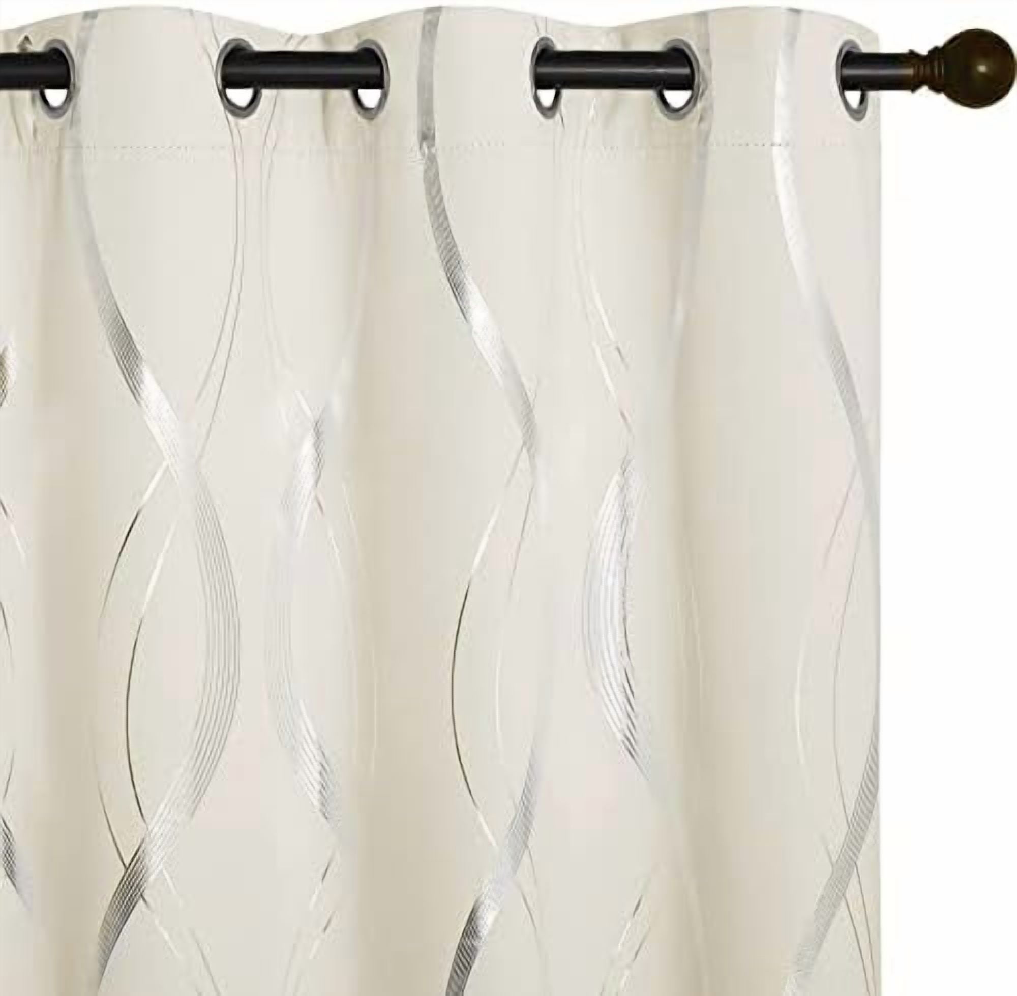 Bedroom Curtains Small Blackout Panels, Beige, Set of 2, 42 by 40 Inch ...