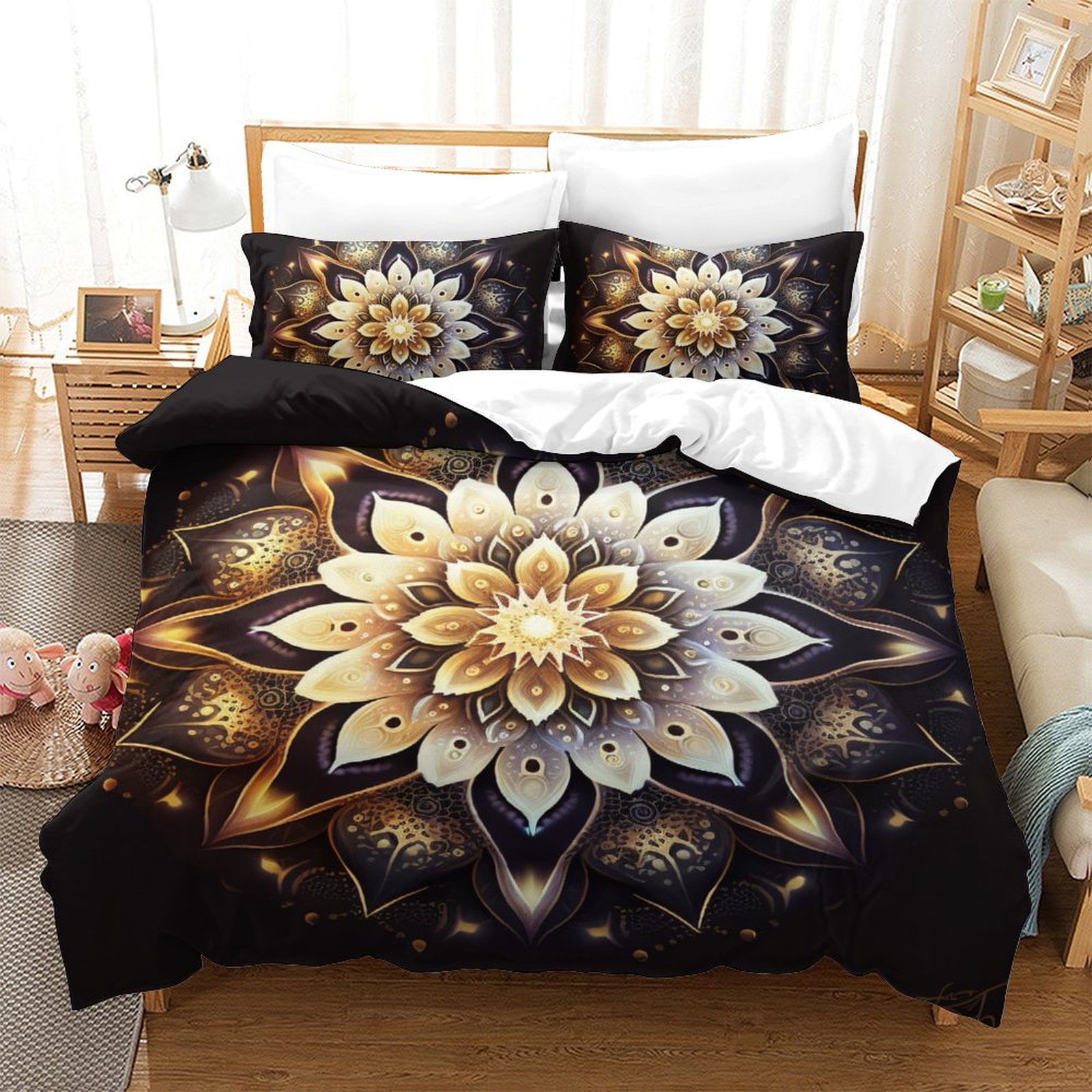 Bedroom Decor 2/3pcs Mandala Comforter Cover Set with Pillowcase Adult ...