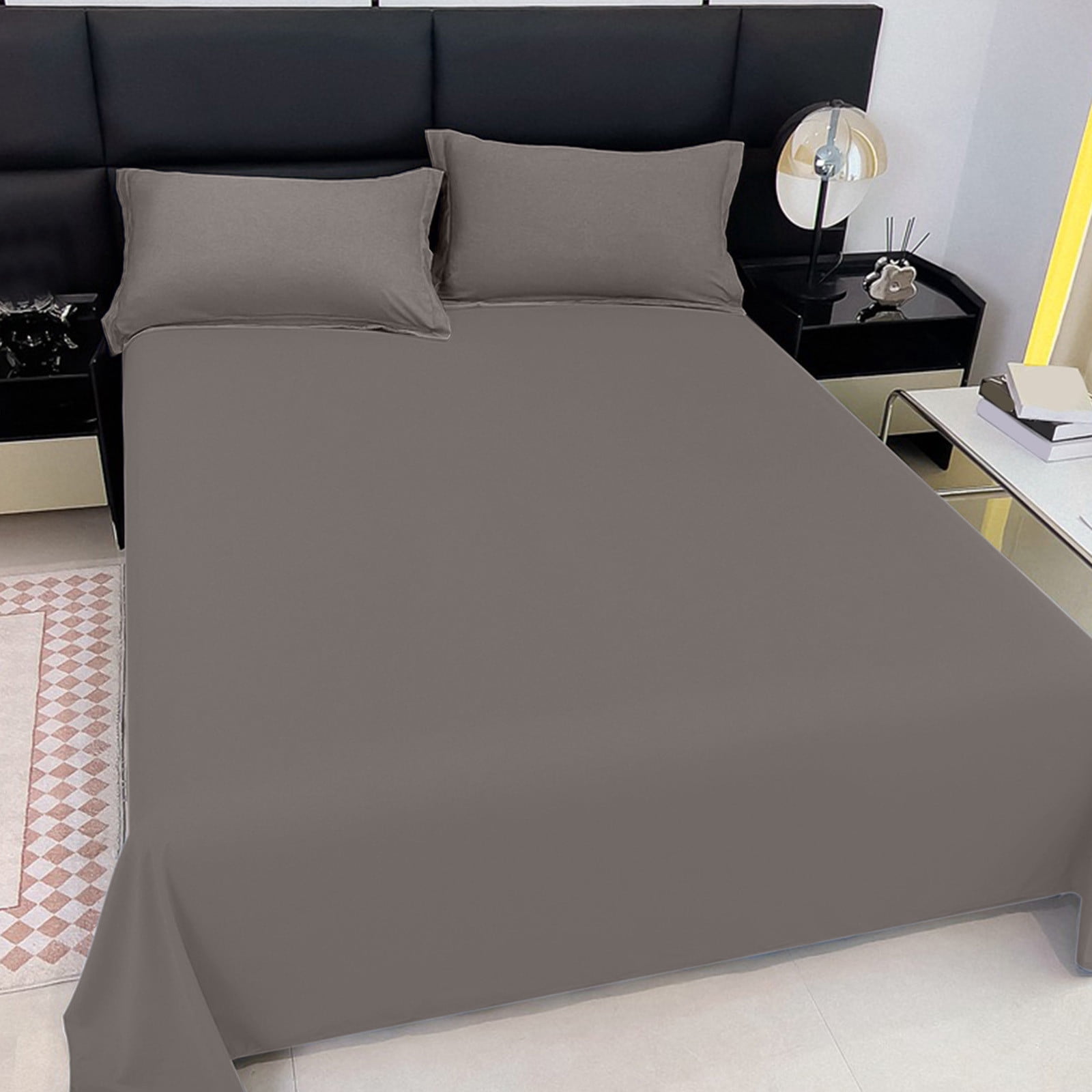 Bedroom Decor, Solid Color Ease Friendly Washable Sheets A Pair Of ...