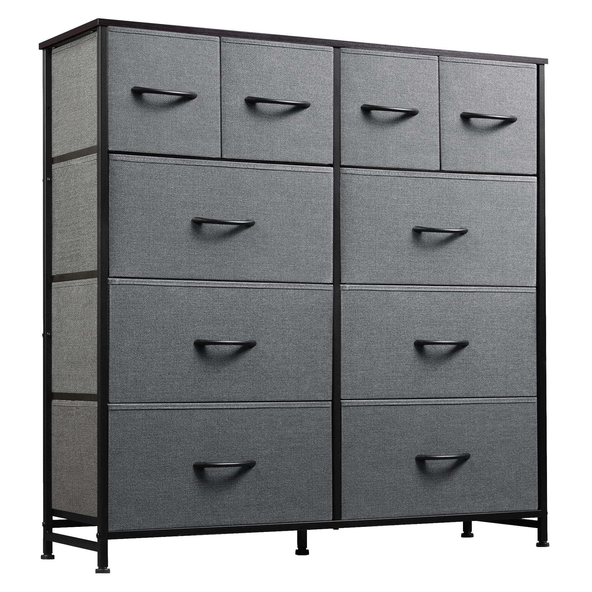 Bedroom Dresser with 10 Fabric Drawers, Wide Storage Tower for Closet ...