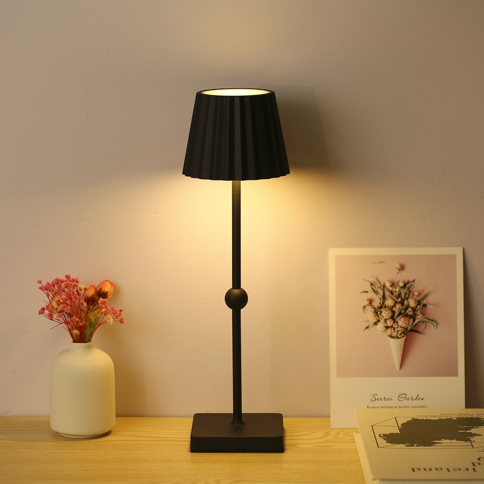 TOMSHOO Rechargeable Dimmable Touch Lamp, LED Night Light, Adjustable ...